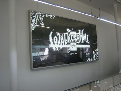 Backlit LED Light Box with snaplock frame in silver - Auckland Displays